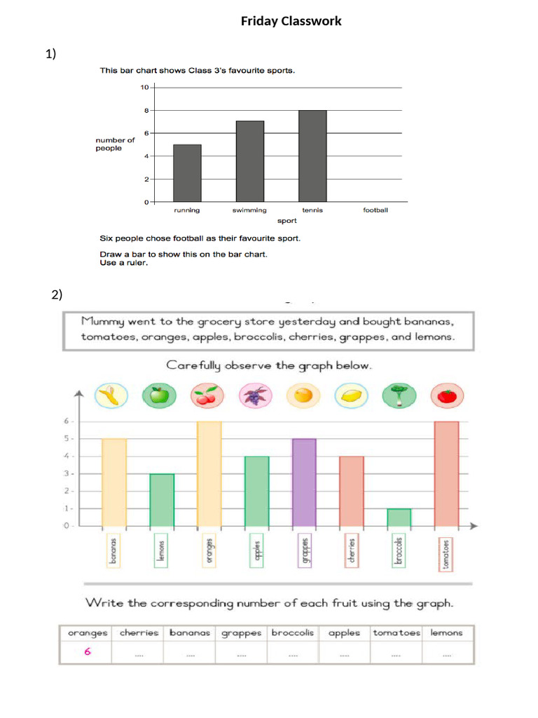 Friday Classwork | PDF