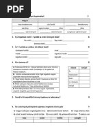 Nyelvtan Felmérés 4. Osztály | PDF