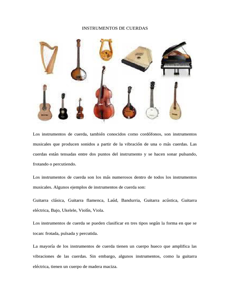 Instrumentos de Cuerdas | PDF