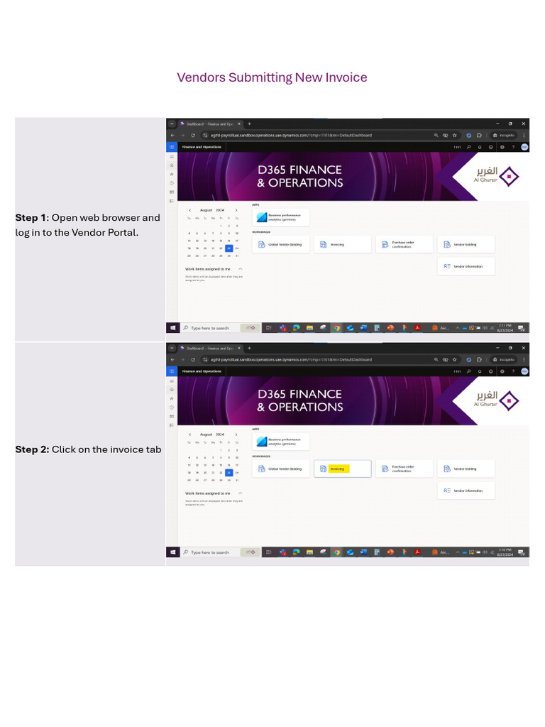 Vendors Submitting a New Invoice_Detailed Process | PDF