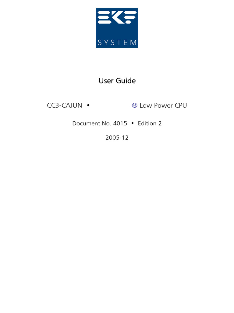 User Guide: Cc3-Cajun - Low Power CPU | PDF | Electrical Connector ...
