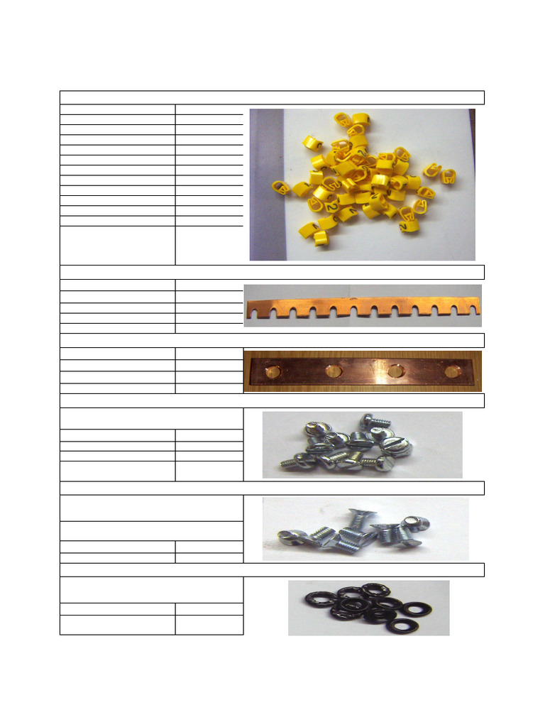 Electrical Spare Parts List | PDF | Electrical Connector | Switch