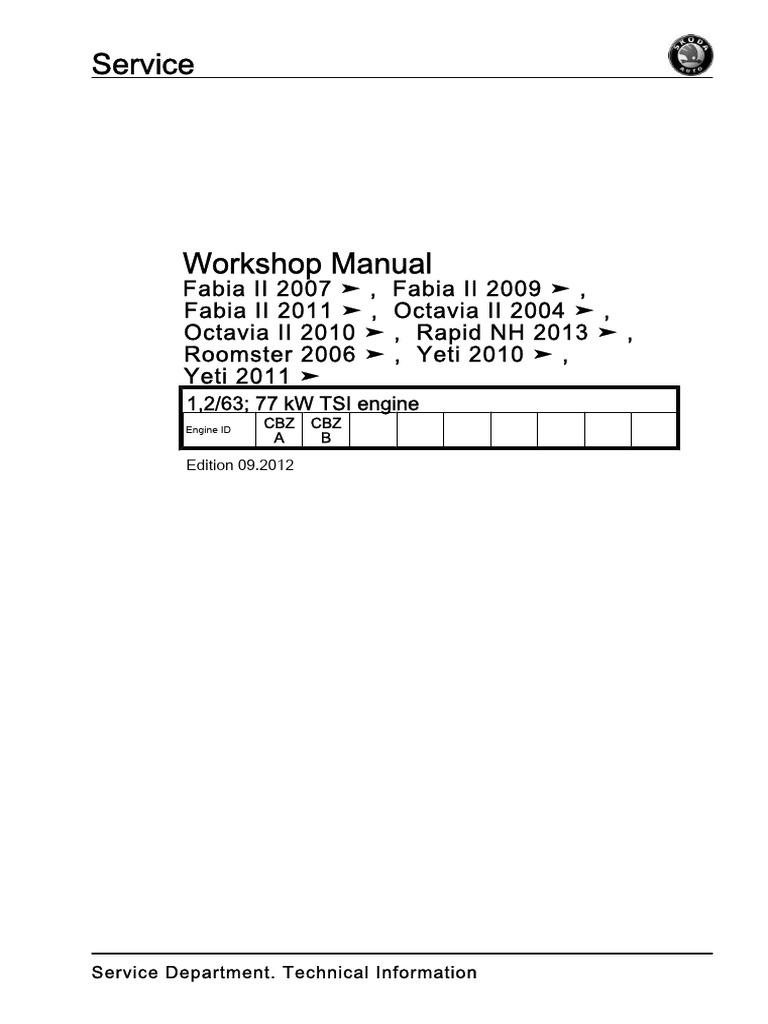 Silnik 1.2 TSI | PDF | Throttle | Engines