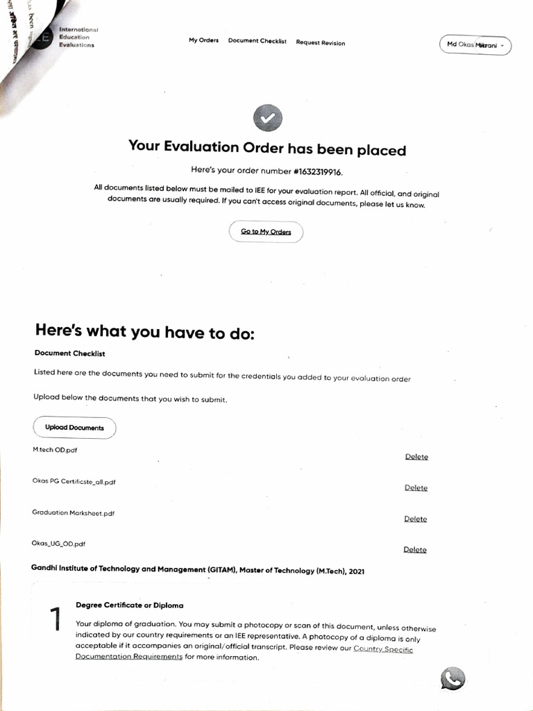 Inyernational Education Evaluation Payment Receipt | PDF | Cheque | Deposit Account