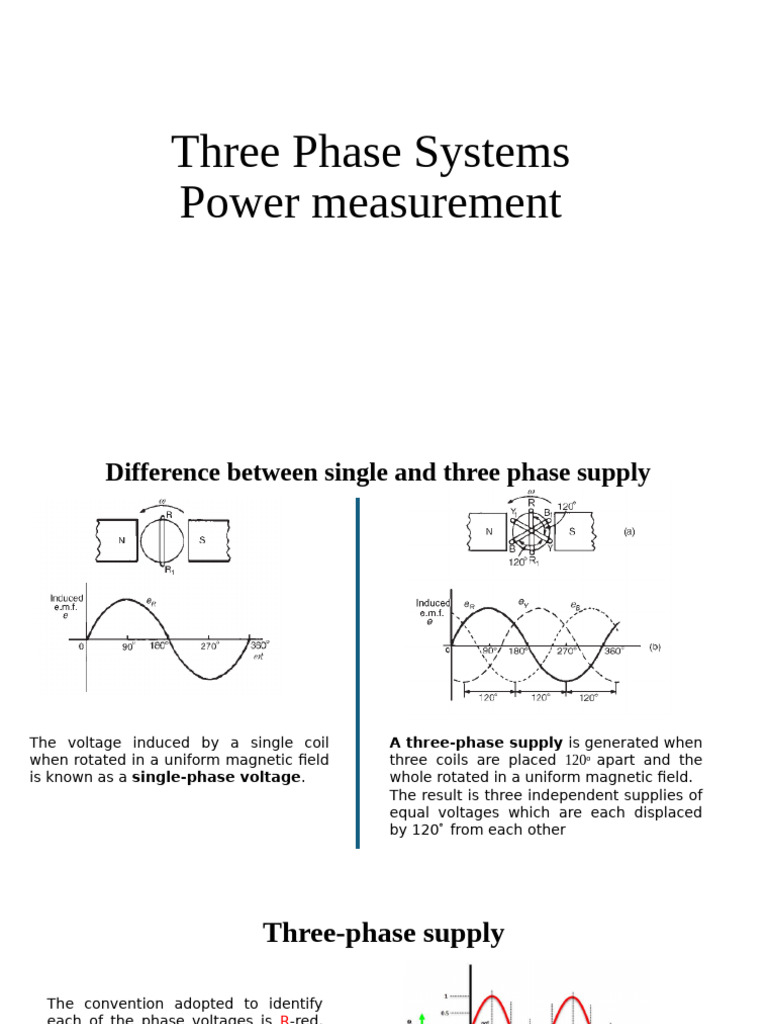 Three Phase Systems - Power Measurement | PDF | Inductor | Power (Physics)