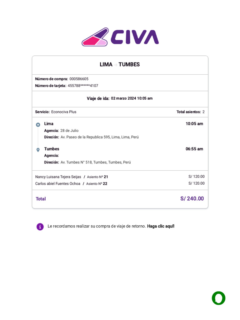 Civa _ Empresa de transporte de Perú | PDF