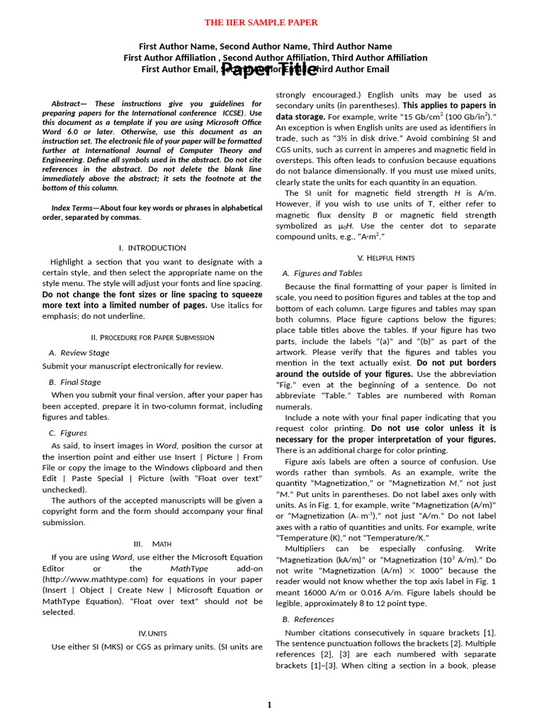 Instruction Paperwritting | PDF | Bracket | Note (Typography)