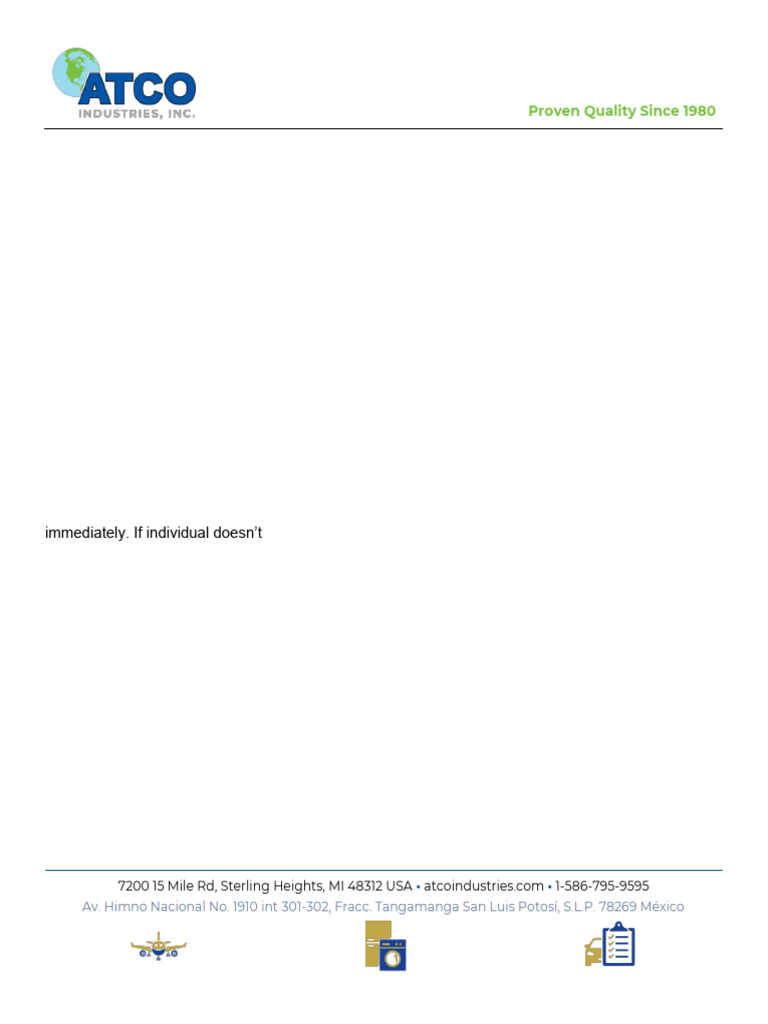 ATCO COVID Protocol Quick Reference | PDF