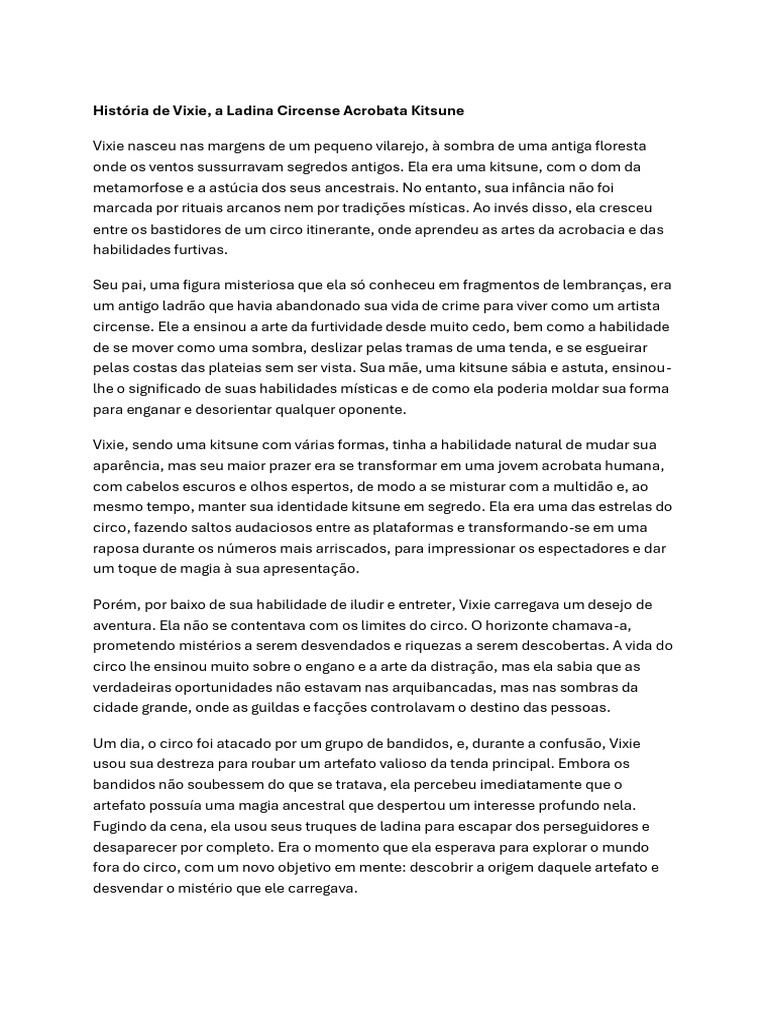 Vixie: A Ladina Kitsune do Circo | PDF | Circo