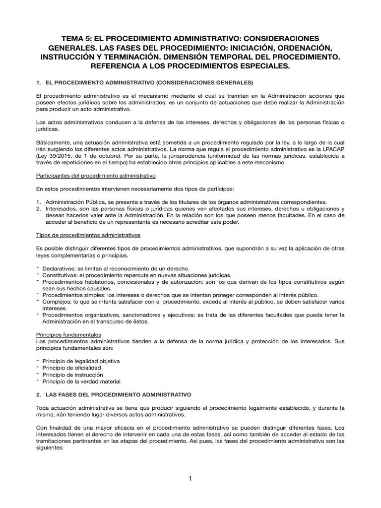 Fases del Procedimiento Administrativo | PDF | Gobierno | Justicia