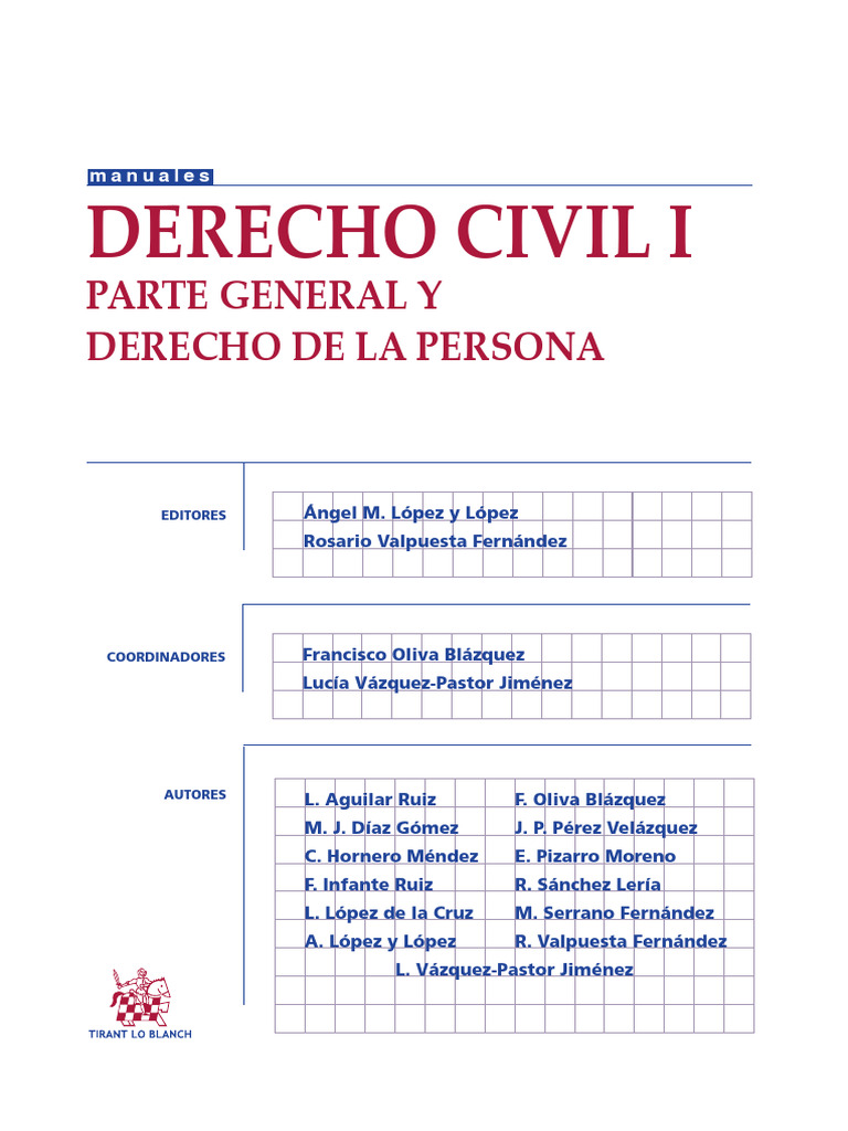 Derecho Civil I. Parte General - Francisco Oliva Blazquez y Luci | PDF | Ley romana | Derecho ...