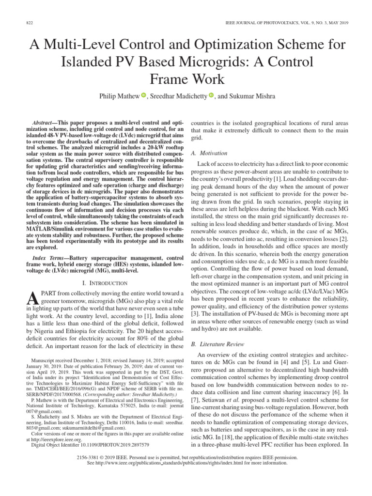 A_Multi-Level_Control_and_Optimization_Scheme_for_Islanded_PV_Based_Microgrid_A_Control_Frame ...