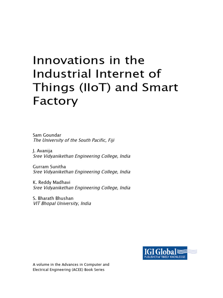 Innovations in The Industrial Internet of Things (Iiot) and Smart Factory | PDF | Internet Of ...