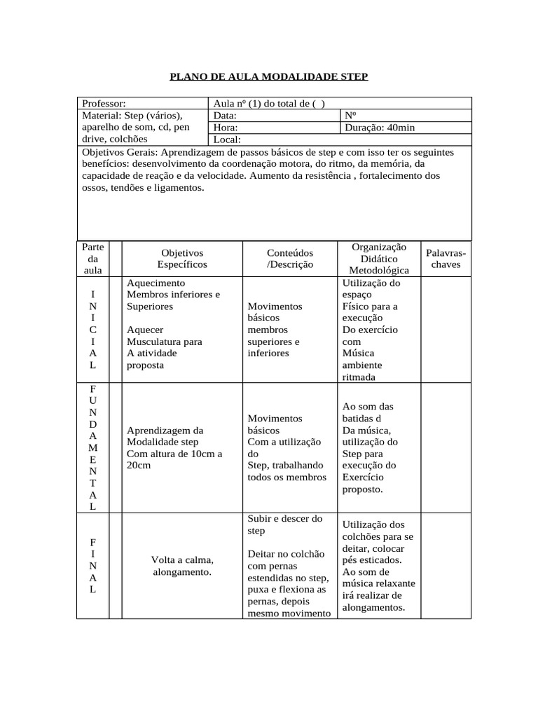 Plano de Aula Sesi Pb (PDF.io) | PDF | Colchão