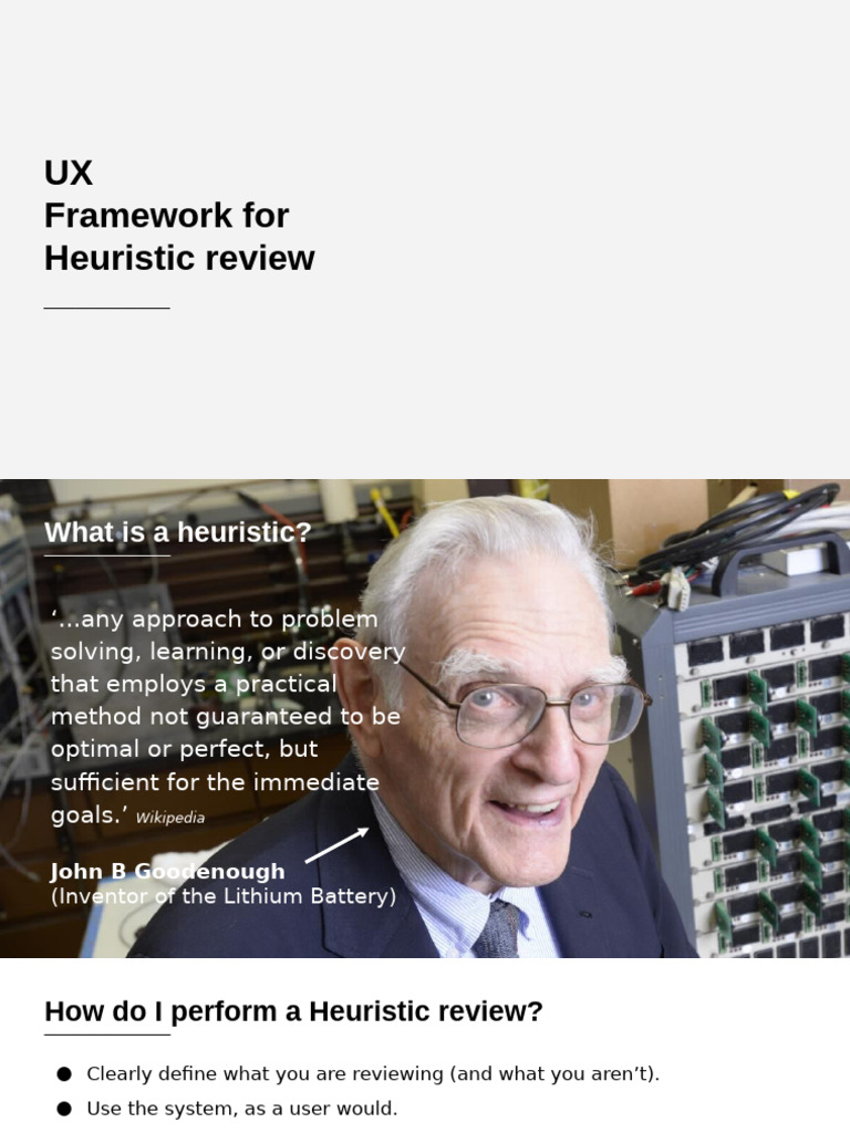 Framework For Heuristic Review | PDF | Heuristic | Workload