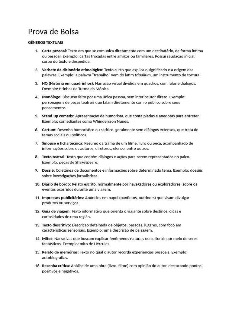 Prova de Bolsa Portugues | PDF | Assunto (gramática) | Objeto (gramática)