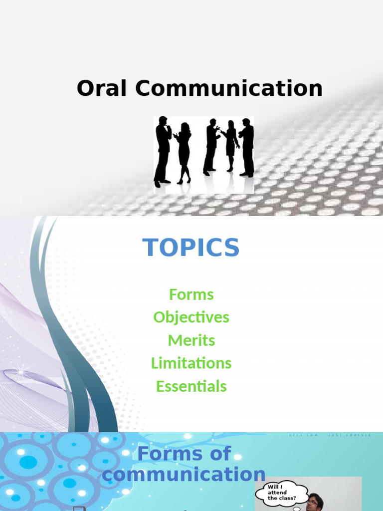 Oral Communications | PDF