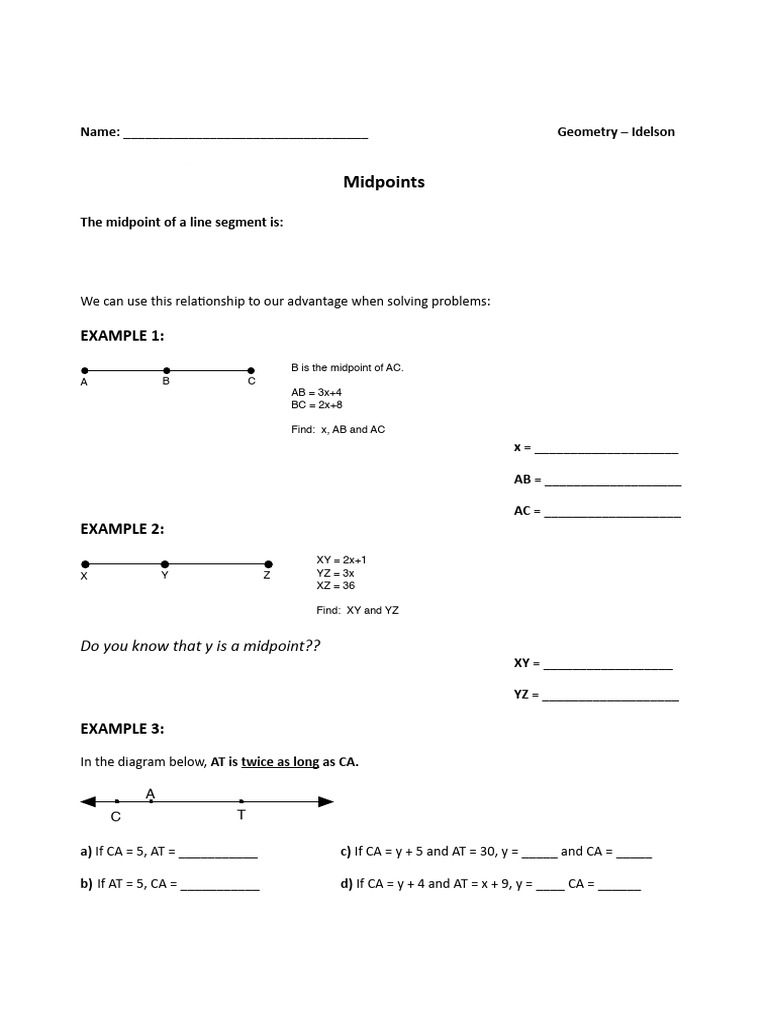 Midpoints | PDF | Geometry | Mathematics