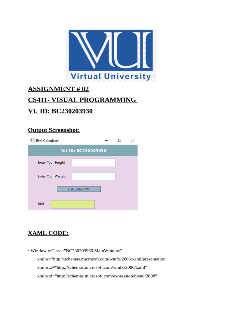 Fall 2024 - CS411 - 2 - BC230203930 | PDF | Extensible Application ...