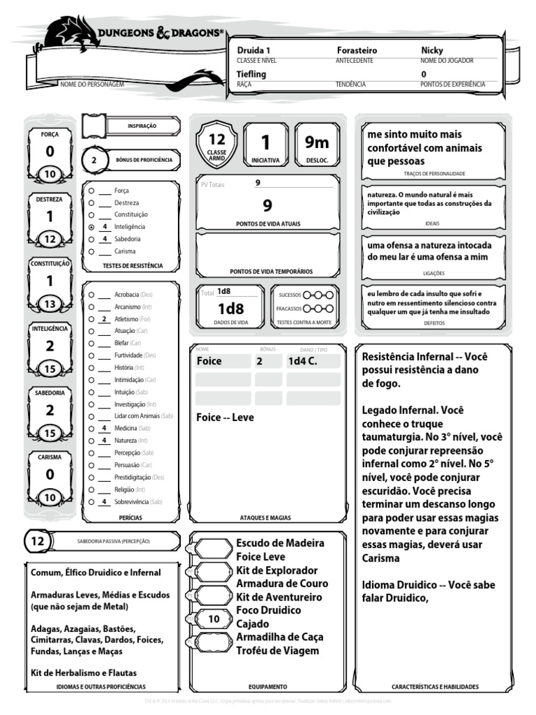 Ficha Nicky Level 1 | PDF