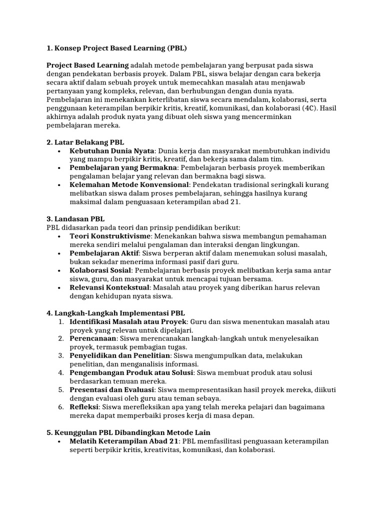Konsep PBL dalam pembelajaran digital marketing | PDF