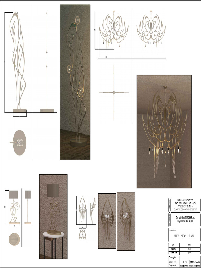 Elev - Side - Plan: DR/ Mohammed Helal Eng/ Hesham Adel | PDF