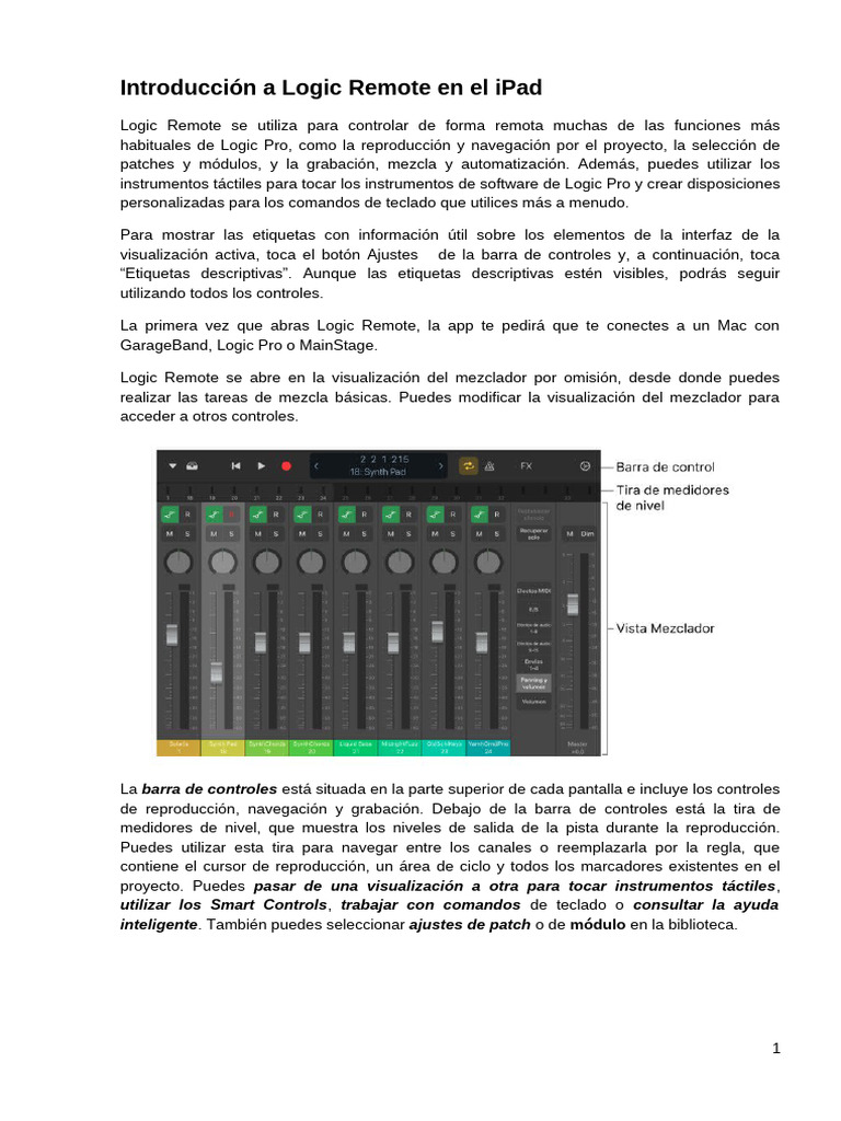 Controla Logic Pro con Logic Remote en iPad | PDF | Yo pad | Ciencias ...