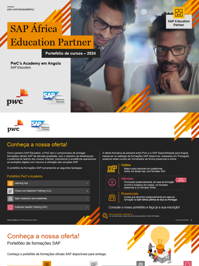 Formação SAP na PwC Academy Angola | PDF | Tecnologia educacional | Sap Se