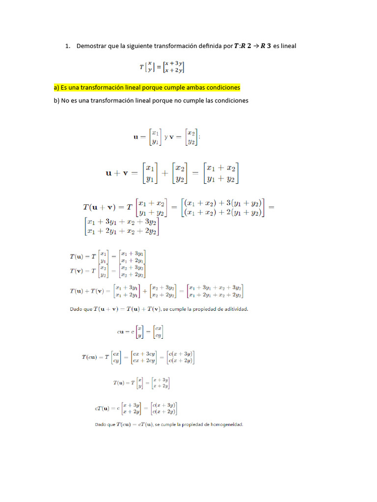 algebra lineal | PDF
