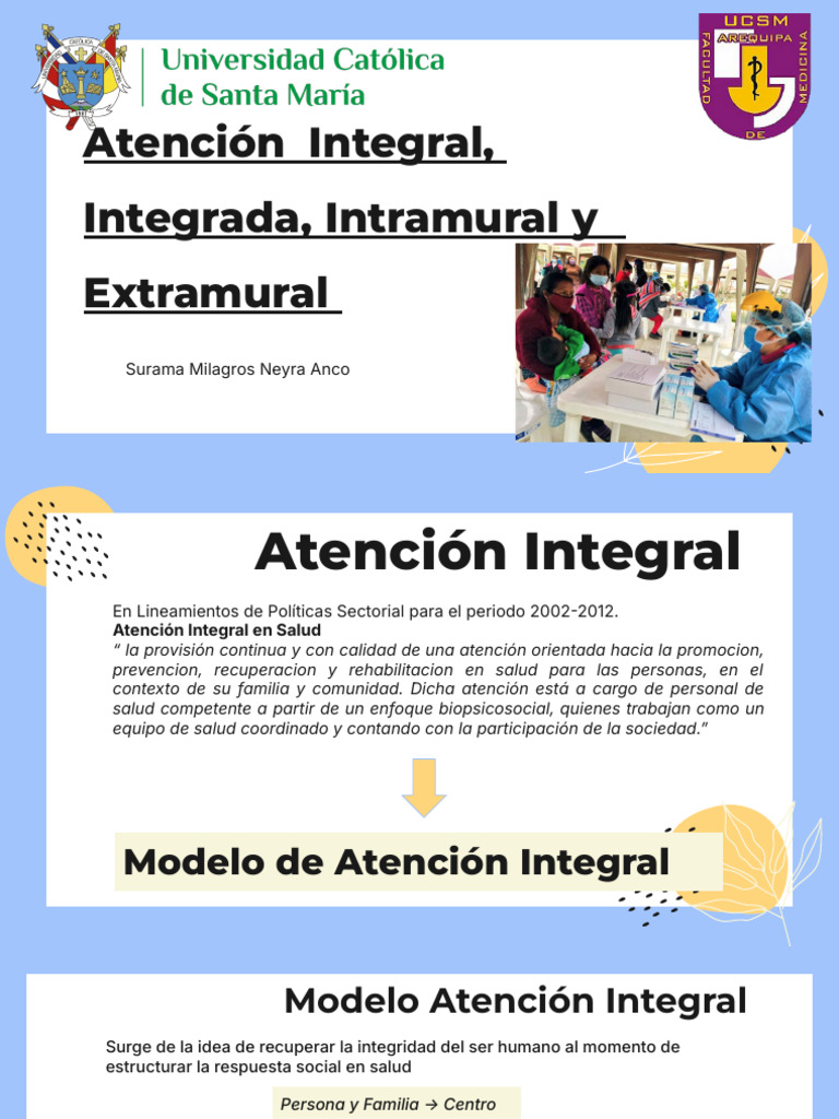 Atencion Integral, Integrada, Intramural y Extramural | PDF | Promoción ...