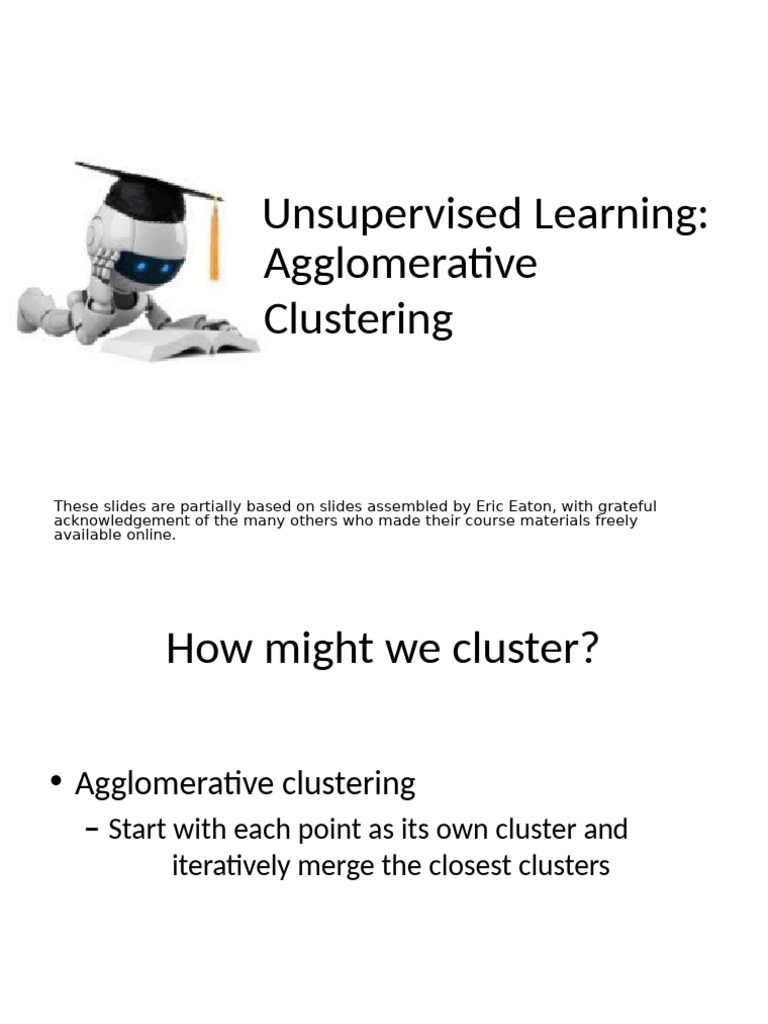 Agglomerative Clustering | PDF