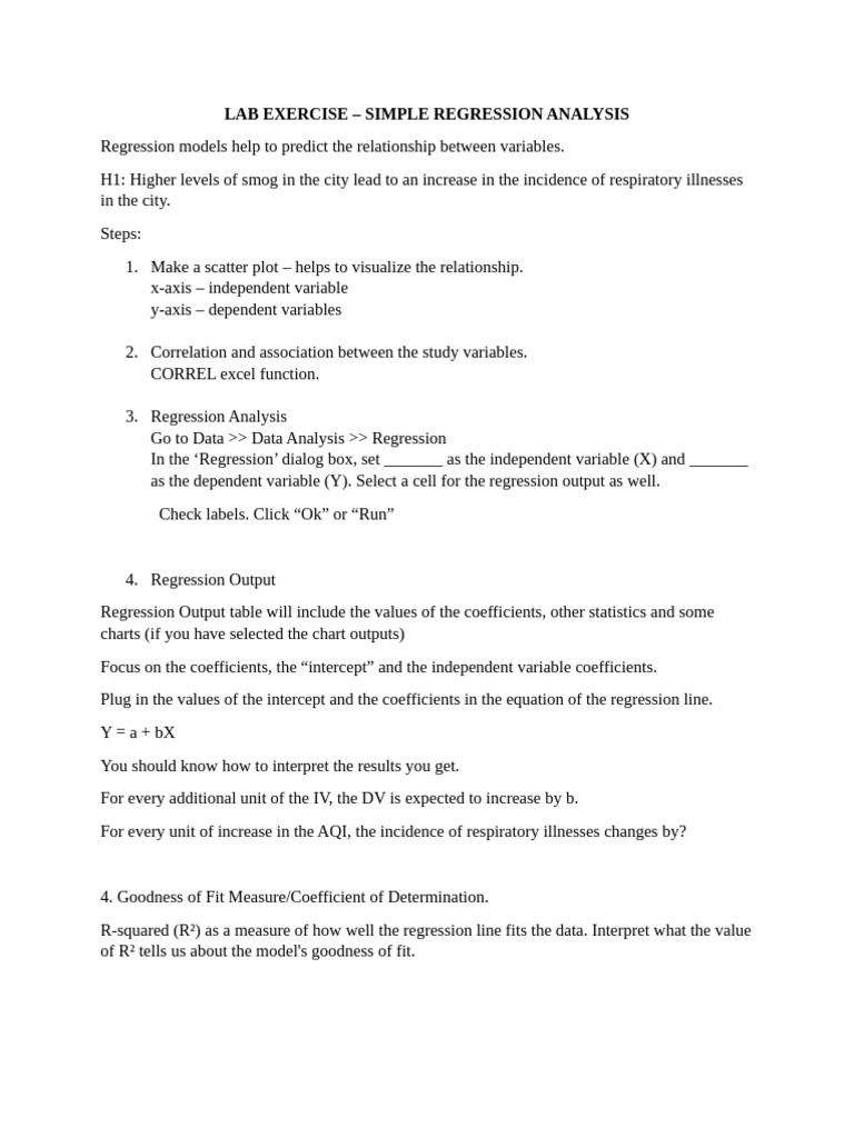 Regression Analysis LAB - Session 17 - 1 | PDF | Linear Regression | Coefficient Of Determination