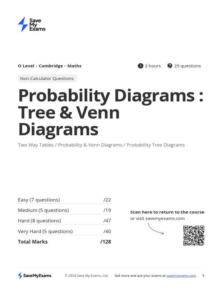 probability-diagrams--tree-and-venn-diagrams-L92u | PDF | Flowers