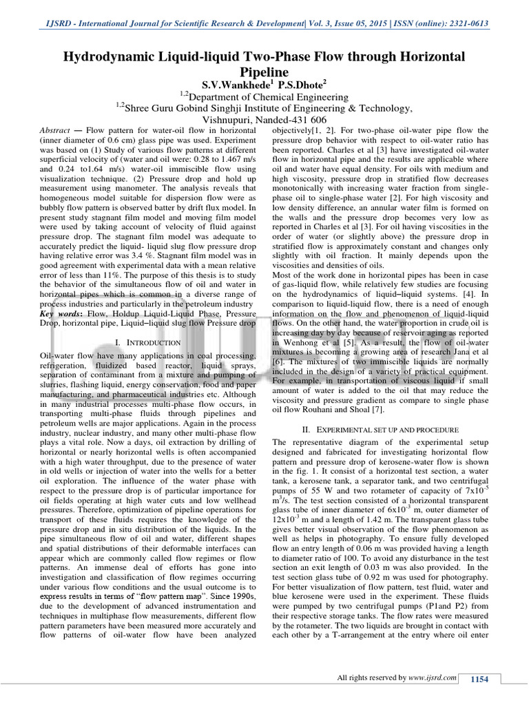 Hydrodynamic Oil-Water Flow Analysis | PDF | Liquids | Fluid Dynamics