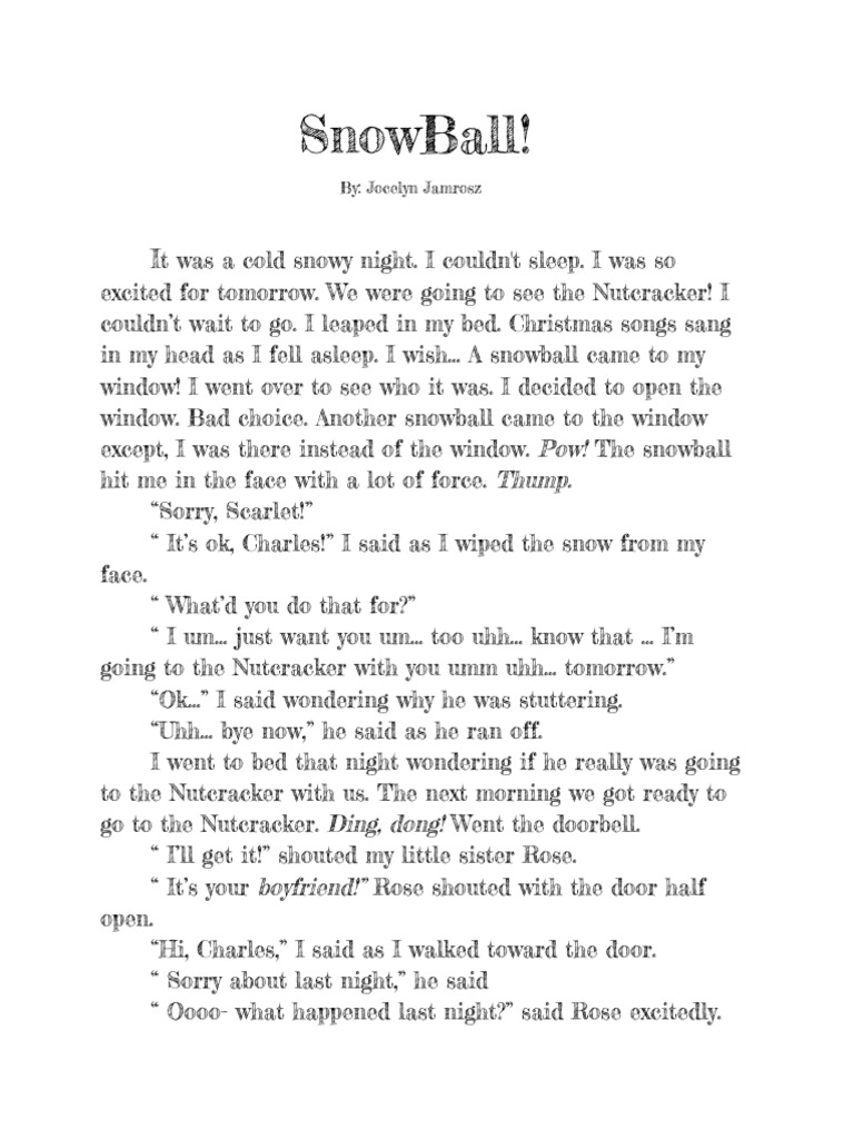 #6 Jocelyn.J Winter Story | PDF