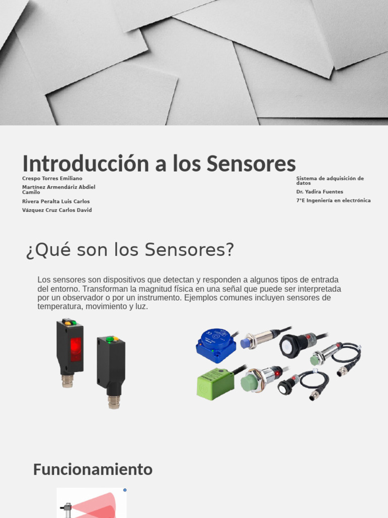 Tipos y Funcionamiento de Sensores | PDF | Sensor | Ferromagnetismo