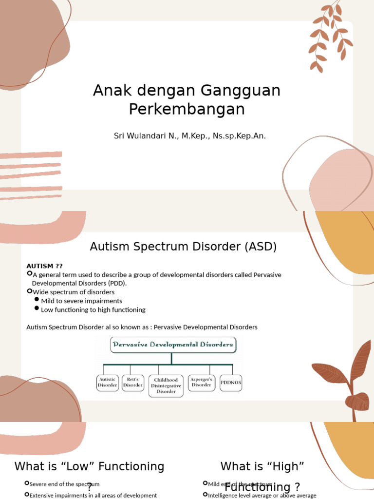 Anak Dengan Gangguan Perkembangan | PDF | Attention Deficit ...