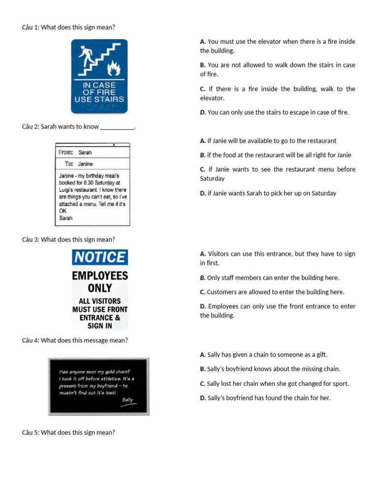 Reading Signs Part 1 | PDF