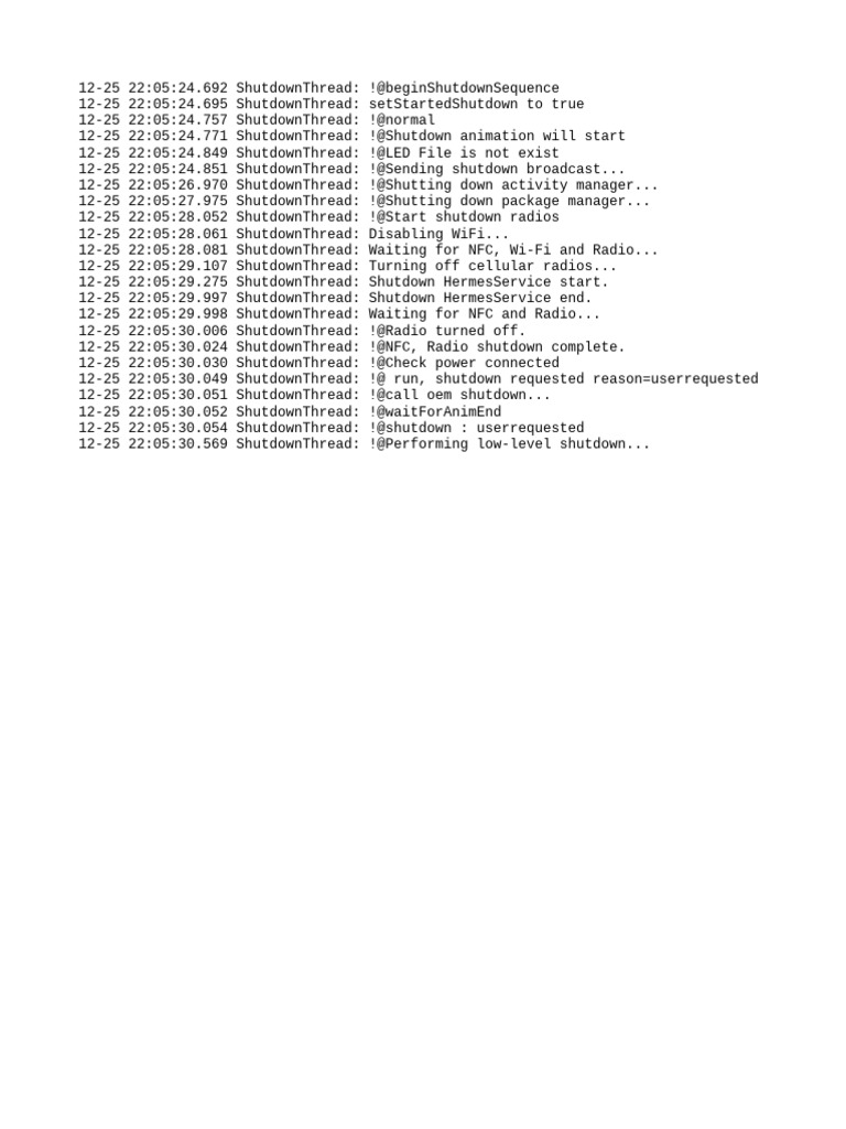 Shutdown Profile.3 | PDF