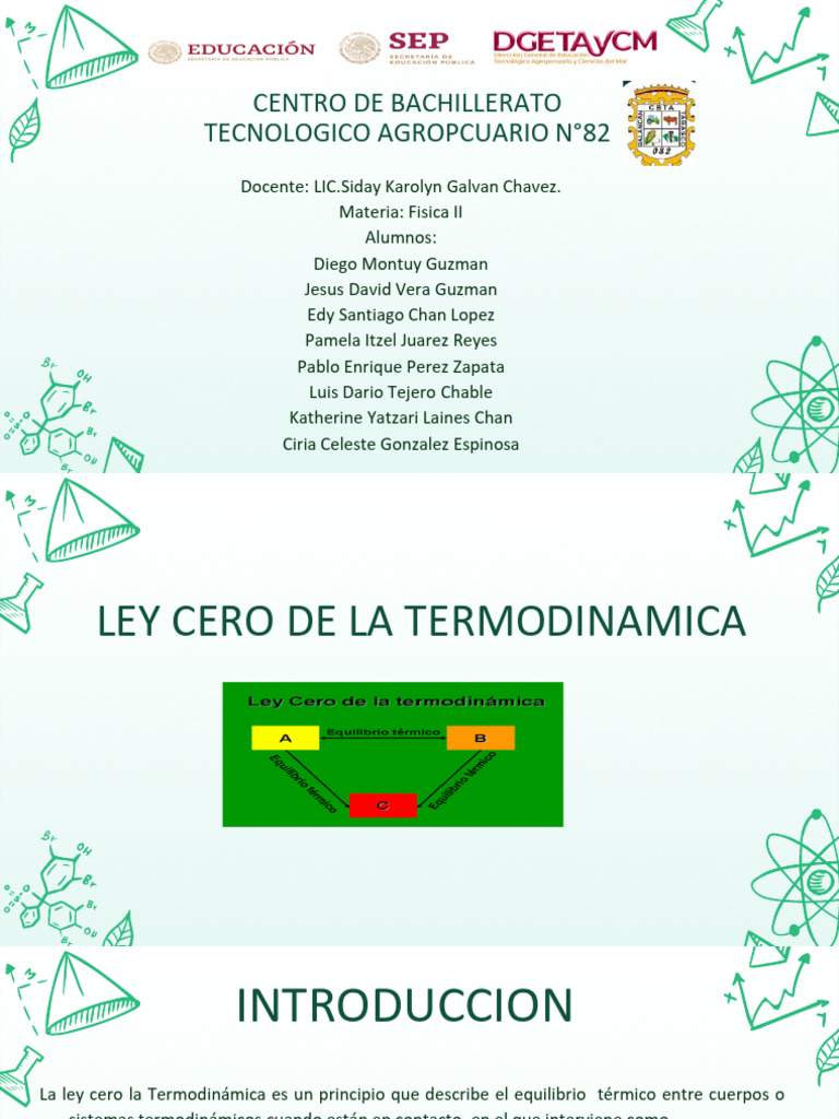 Ley Cero de La Termodinamica | PDF | Termodinámica | Temperatura
