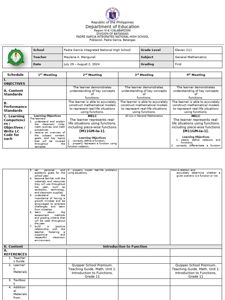 DLL-General-Mathematics-Quarter-1-Week-1-SY-2024-2025 with pretest ... DLL-General-Mathematics-Quarter-1-Week-1-SY-2024-2025 with pretest ...