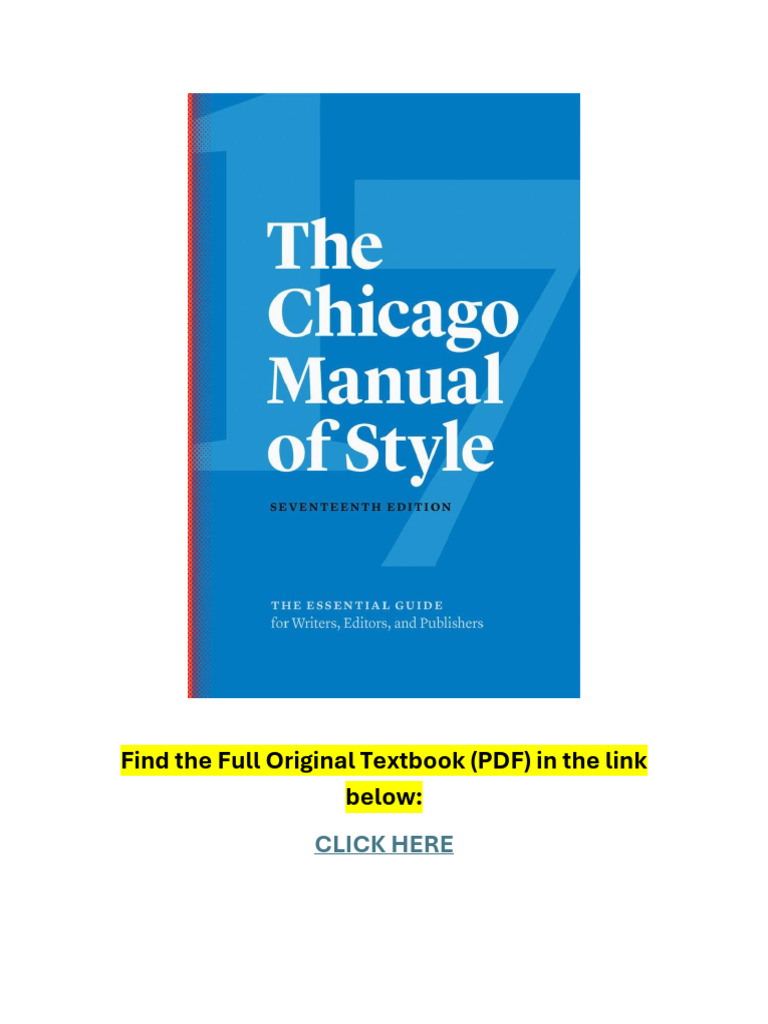 The Chicago Manual of Style, 17th Edition TEXTBOOK | PDF | Written ...