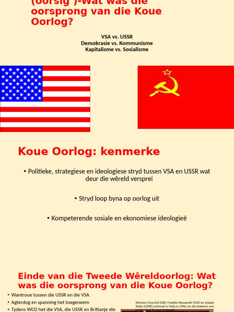 Die Koue Oorlog (Inleiding) | PDF
