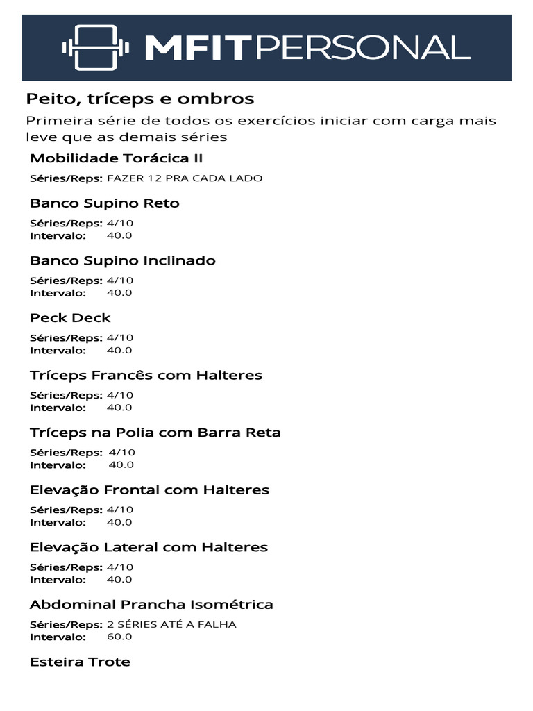 Treinos básicos | PDF