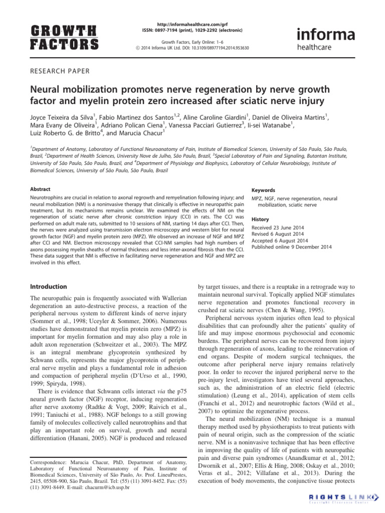 9. Neural Mobilization Promotes Nerve Regeneration by Nerve Growth ...