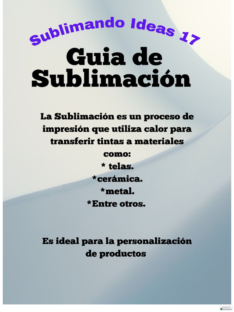 Guía para Sublimar. Por Sublimando Ideas | PDF