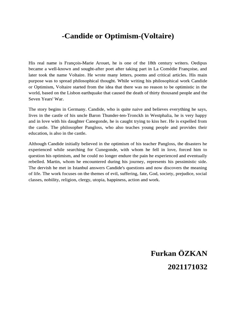 candide ingilizce sunum | PDF
