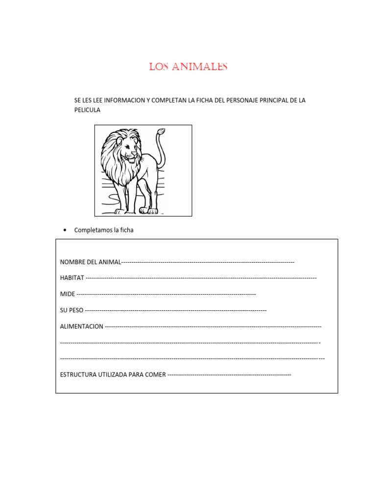 Clasificación de Animales y Alimentación | PDF | Herbívoro | Pico