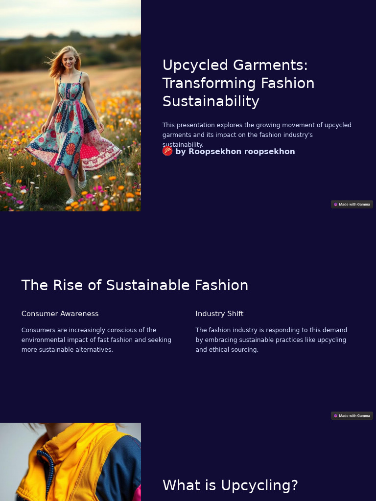 Upcycled Fashion: Sustainability Revolution | PDF | Fashion | Clothing