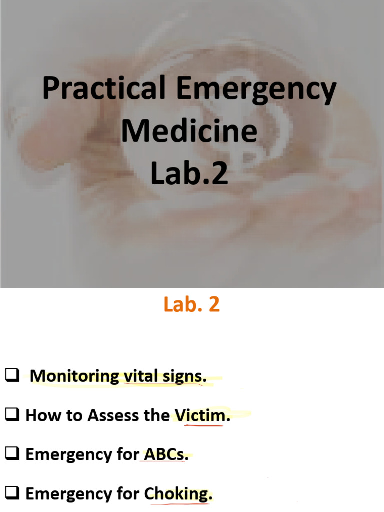 Emergency Lab 2 | PDF | Pulse | Clinical Medicine